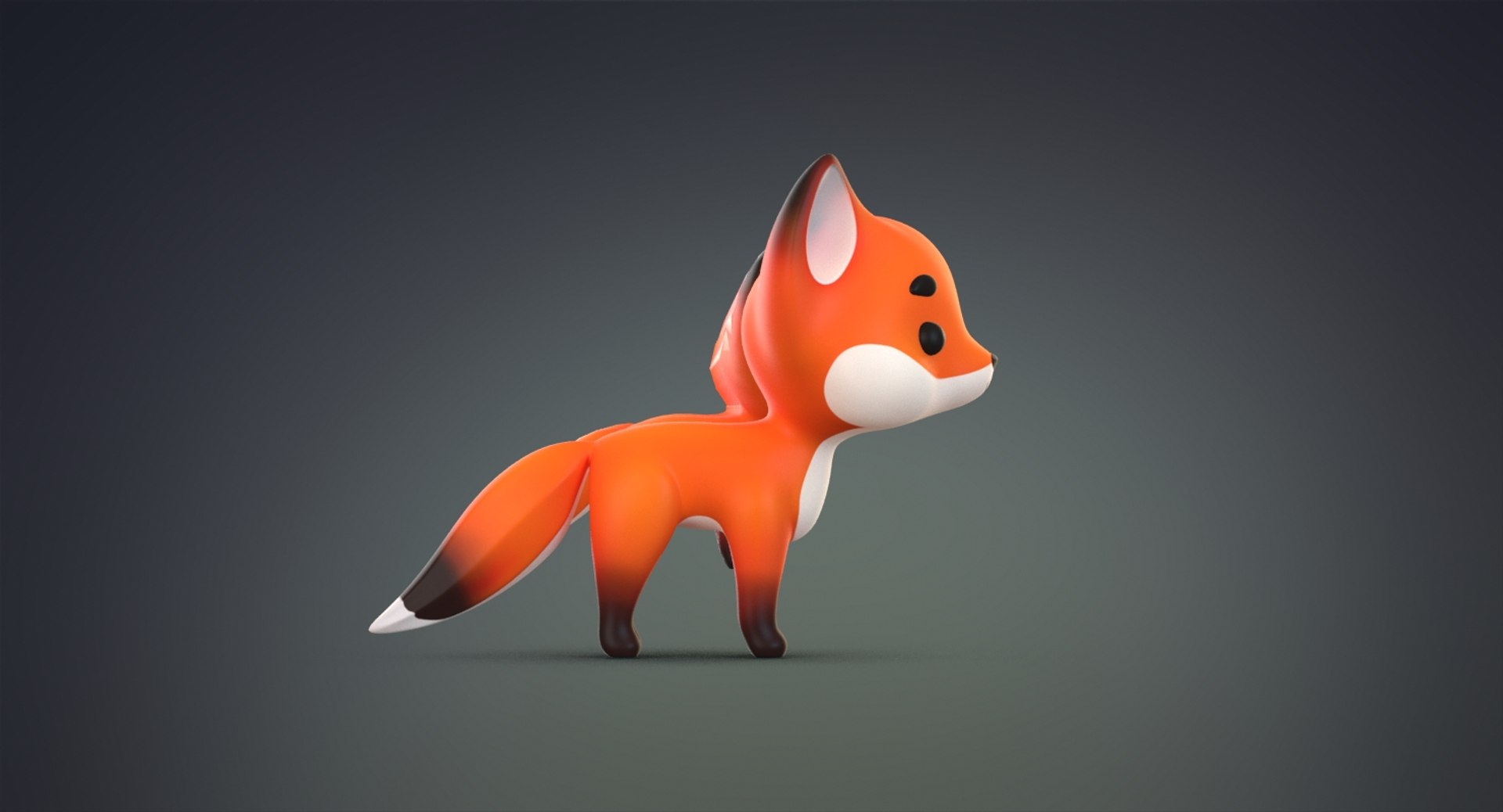 3D cute cartoon fox 2 model - TurboSquid 1345885