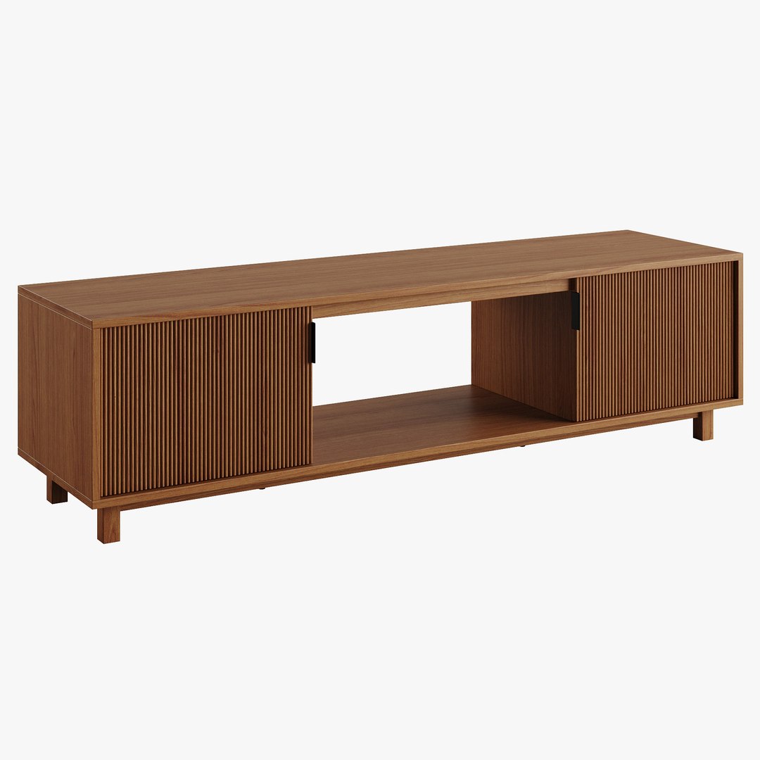 3D Model Solin Fluted Door Media Stand - TurboSquid 2346311