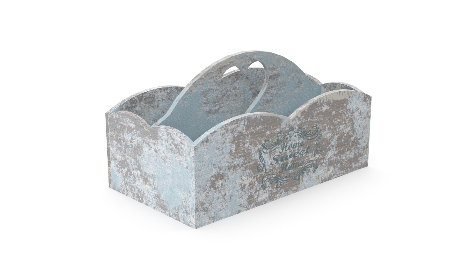 3D Shabby Chic Wooden Box Model - TurboSquid 1715463