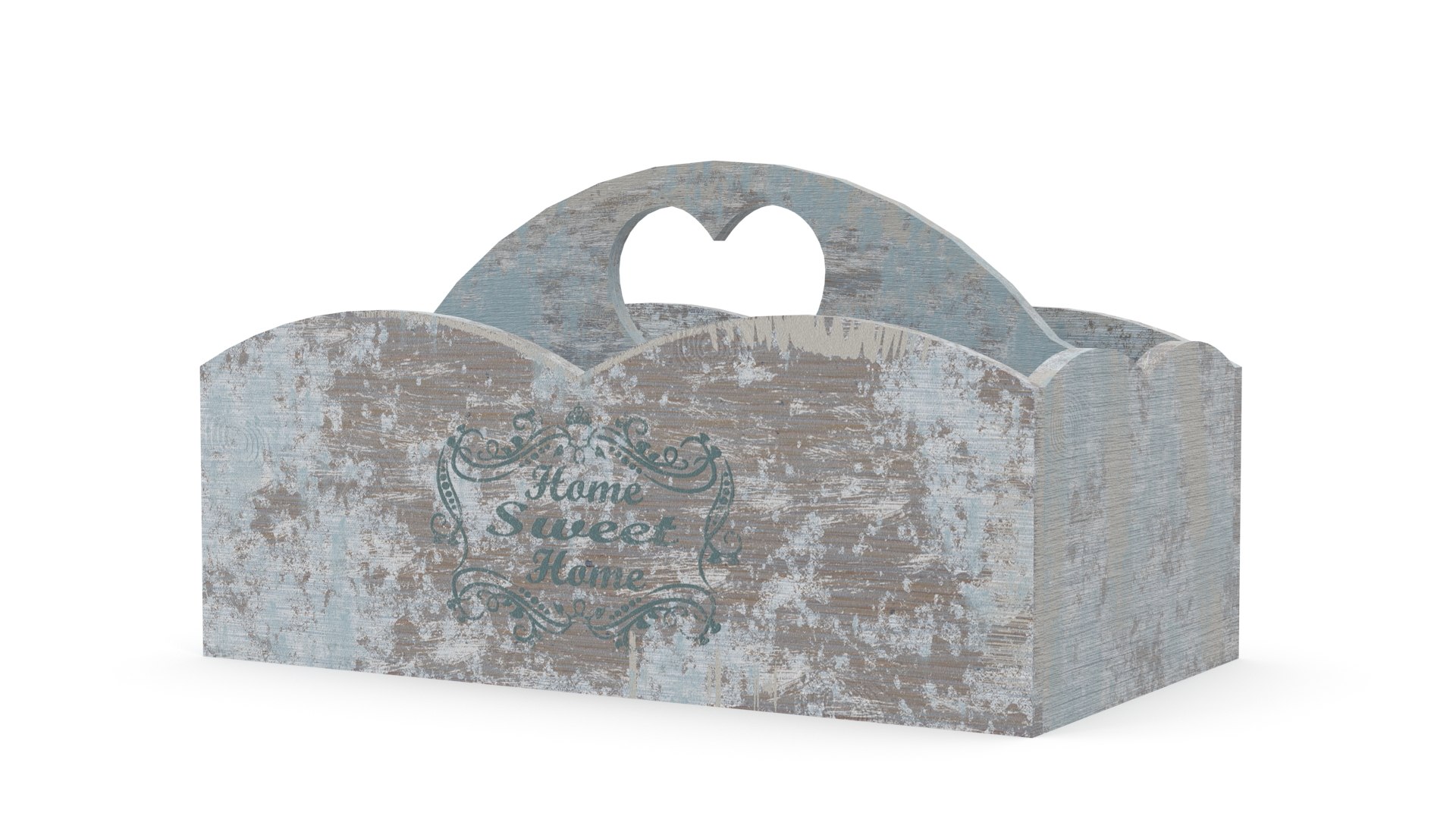 3D Shabby Chic Wooden Box Model - TurboSquid 1715463