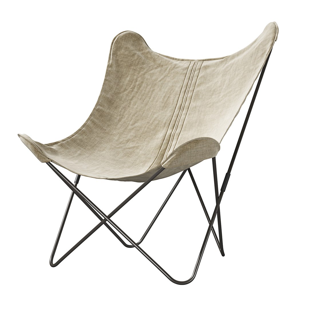 3D Restoration Hardware Tye Butterfly Armchair Model TurboSquid 1728737