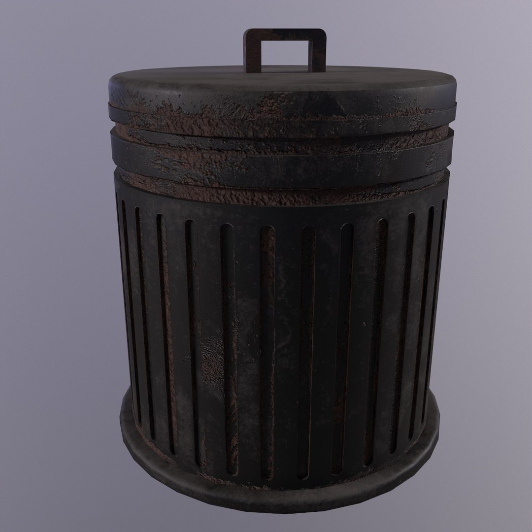 Trash Can Game Ready Low Poly 3D - TurboSquid 1792328