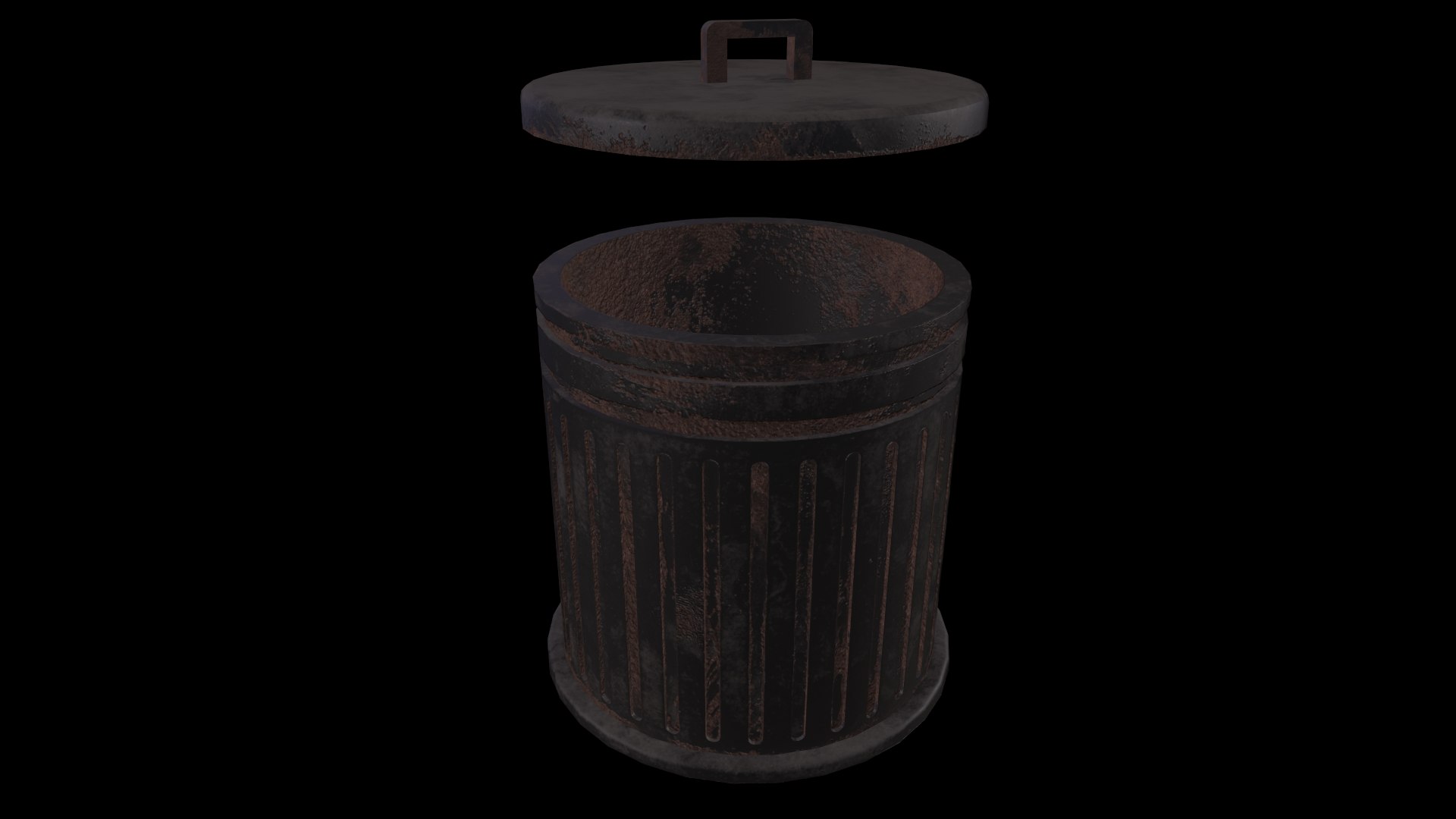 Trash Can Game Ready Low Poly 3D - TurboSquid 1792328