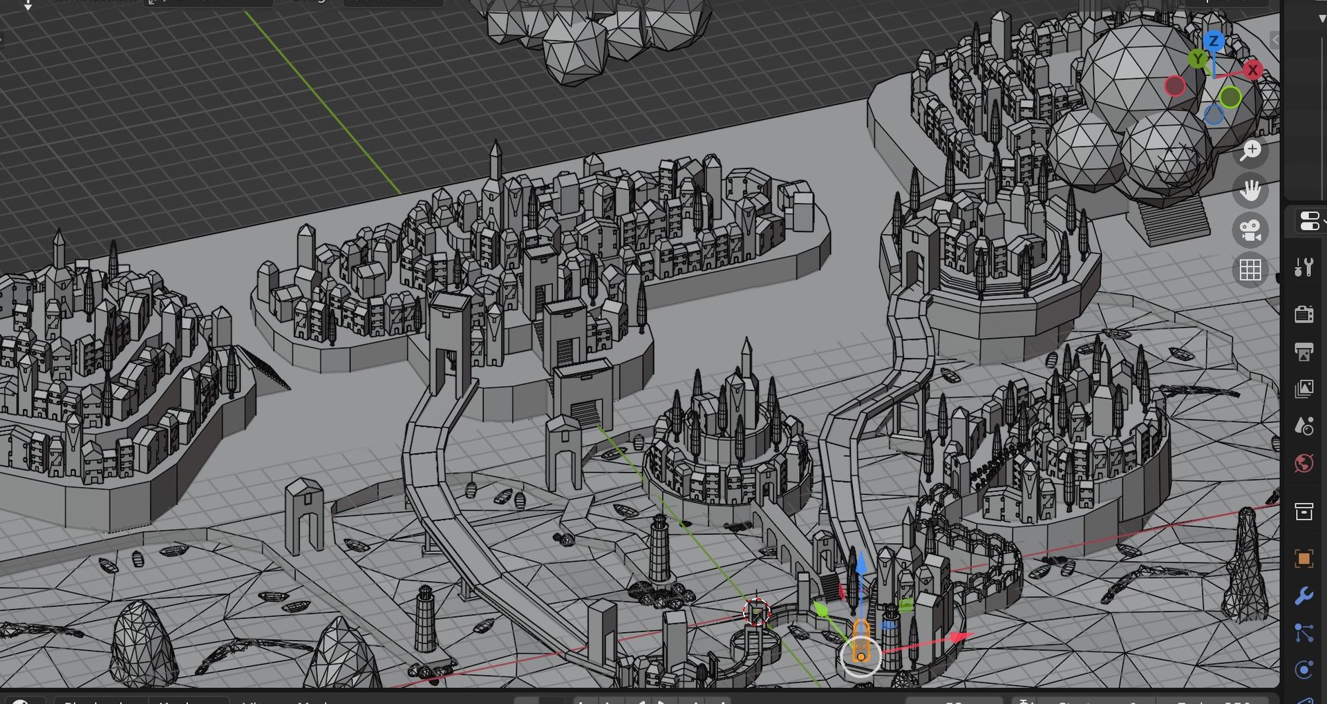 3D Tuscan Coast Village - TurboSquid 2196942