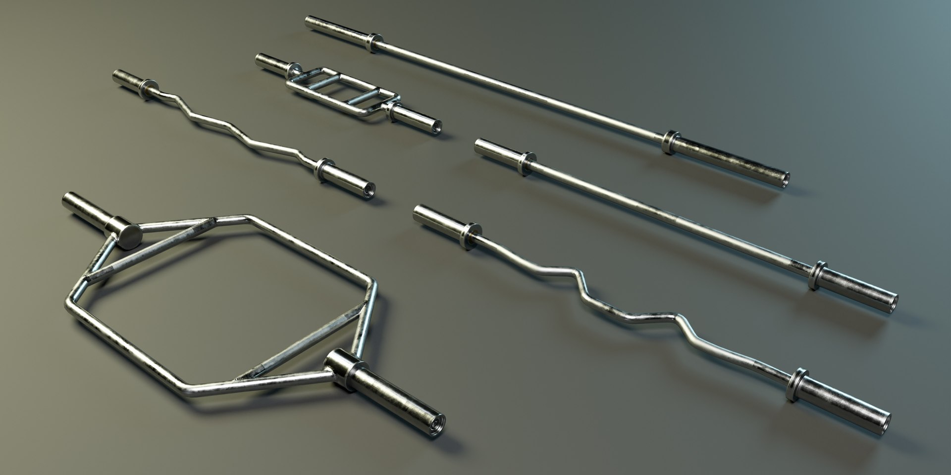 Training Bar Set PBR 3D Model - TurboSquid 2332743