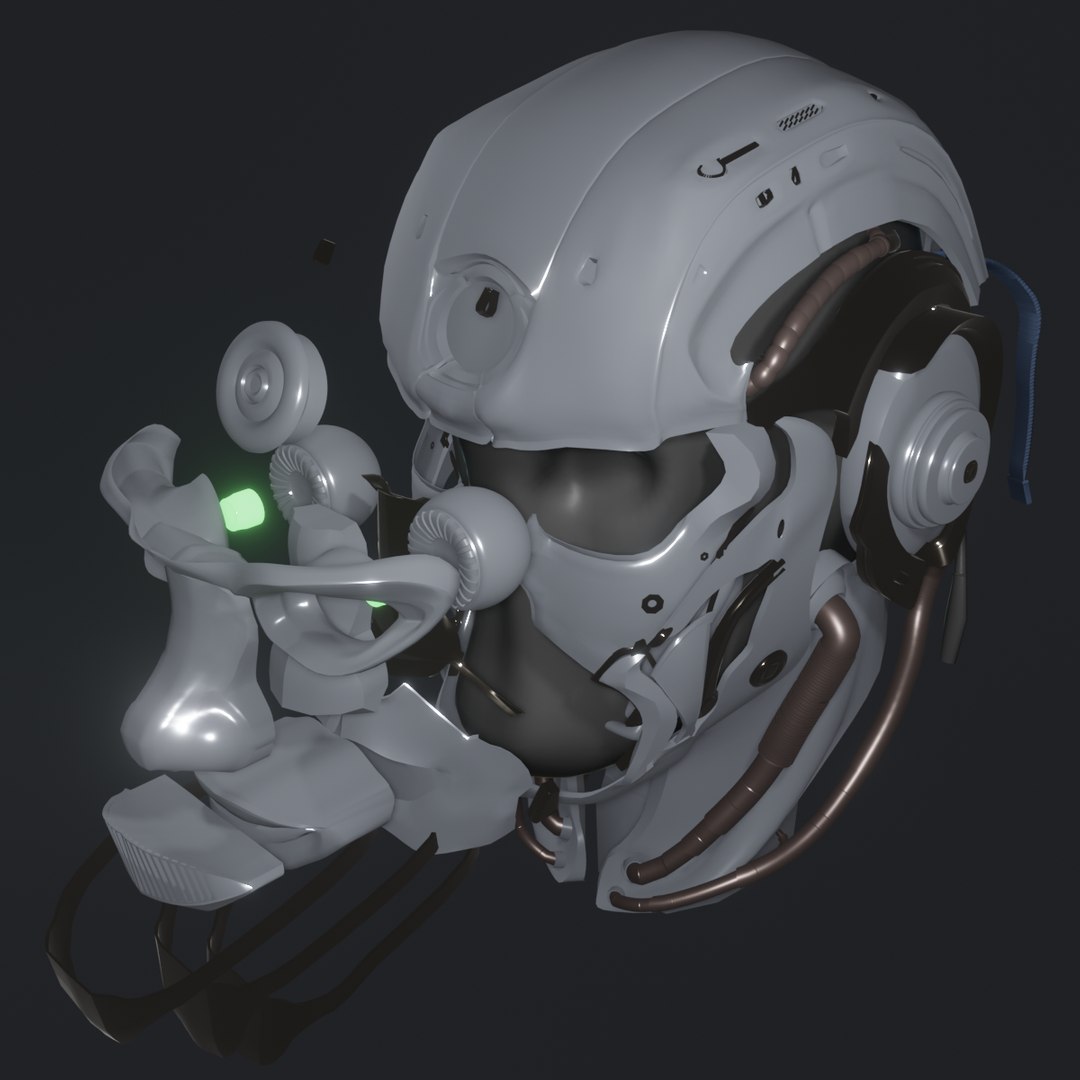 Robot Cyborg Head Kitbash Model - TurboSquid 2281261