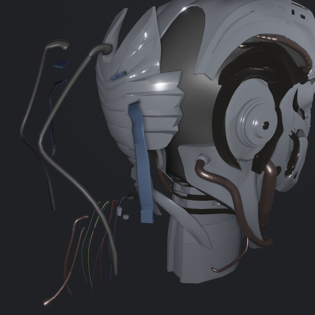 Robot Cyborg Head Kitbash Model - TurboSquid 2281261