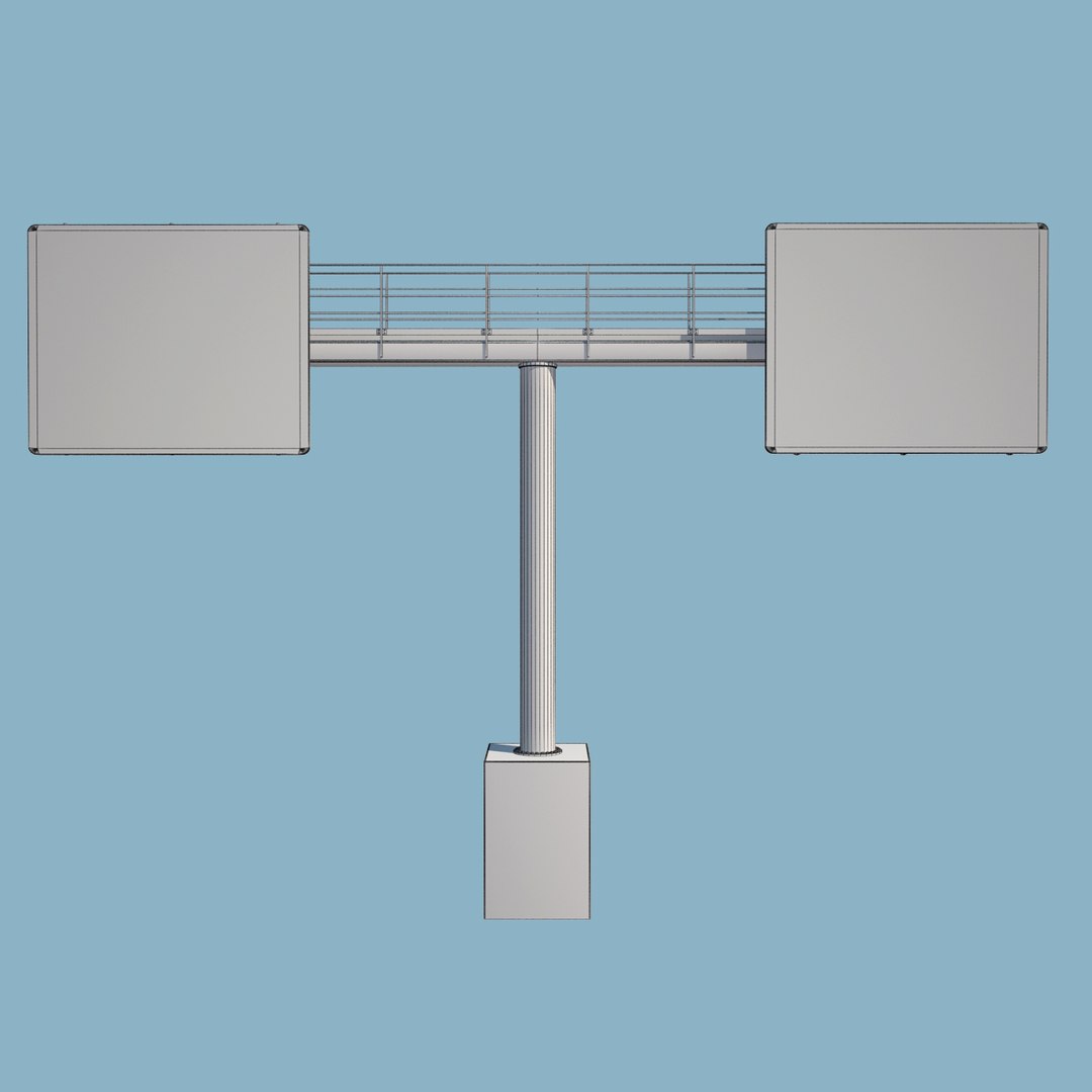 Overhead Gantry Sign 3d Ma