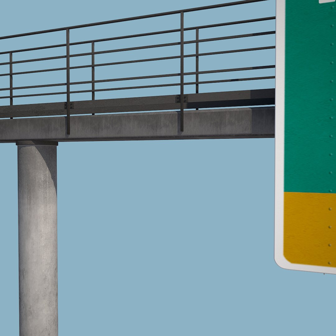 Overhead Gantry Sign 3d Ma