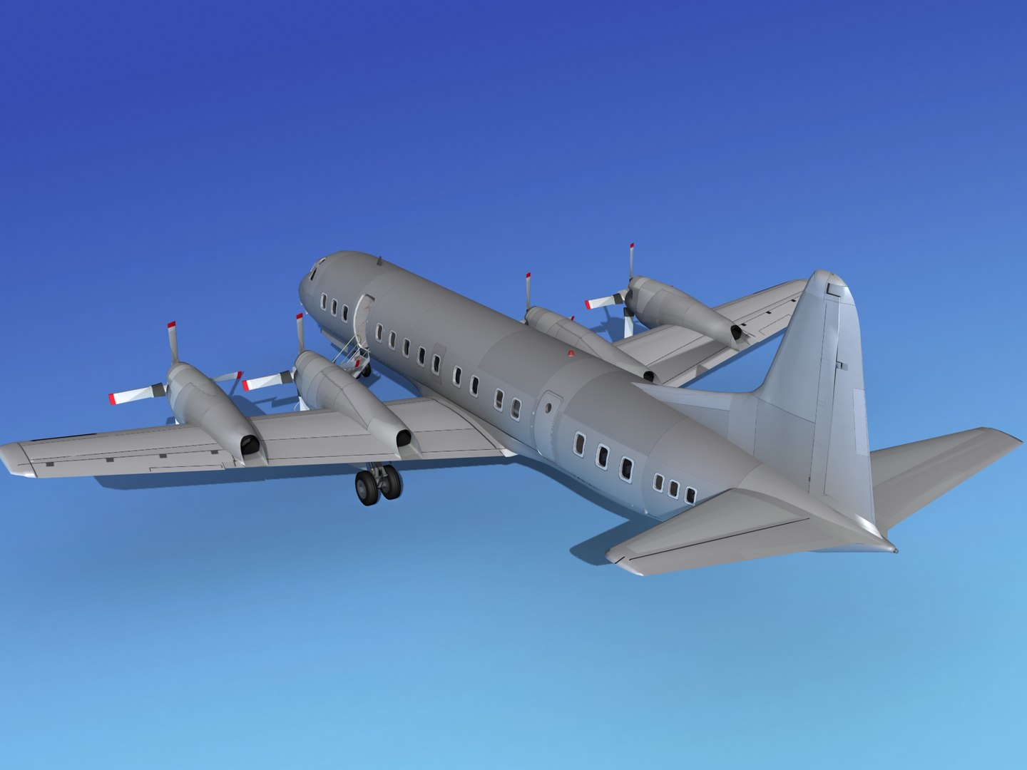 Base L188 Electra Lockheed 3d Model