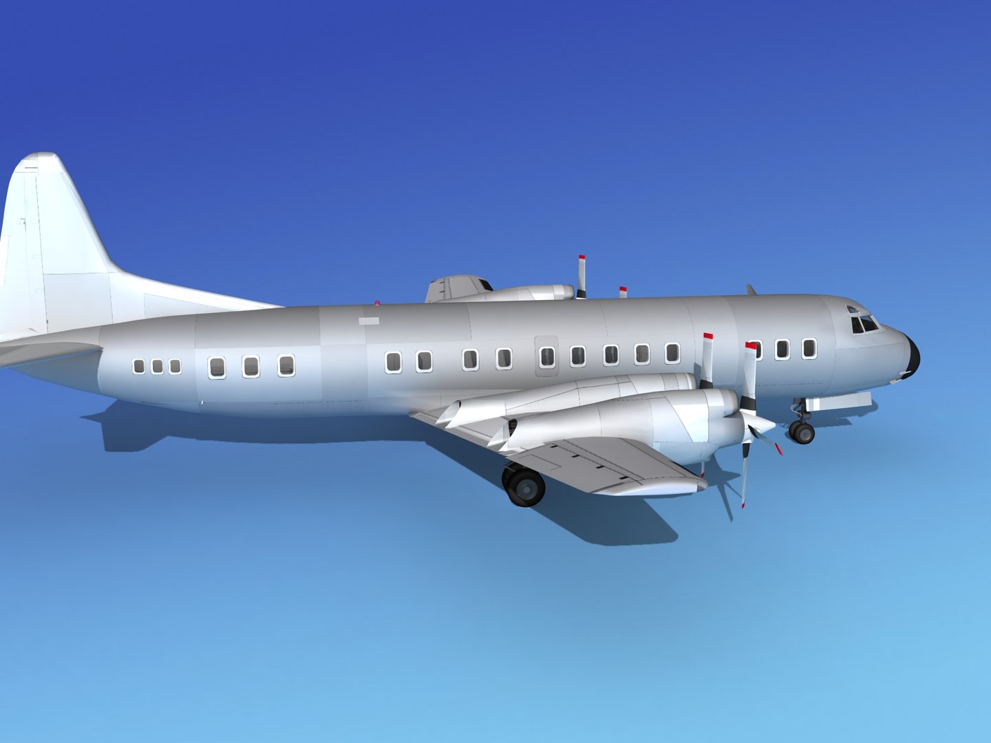 Base L188 Electra Lockheed 3d Model