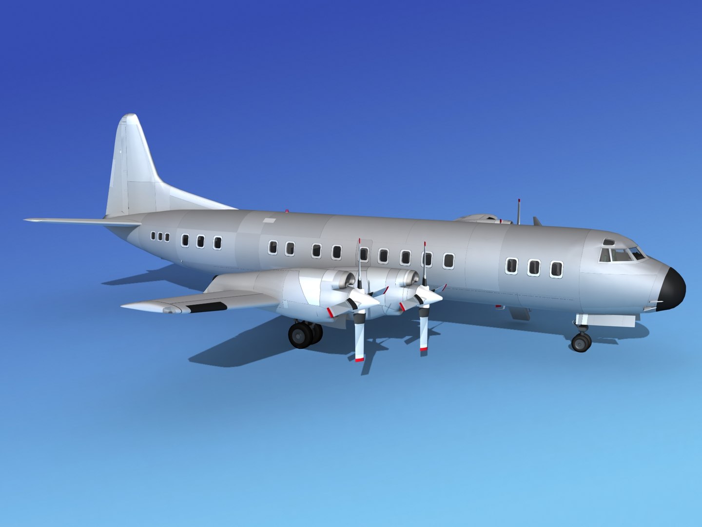 Base L188 Electra Lockheed 3d Model