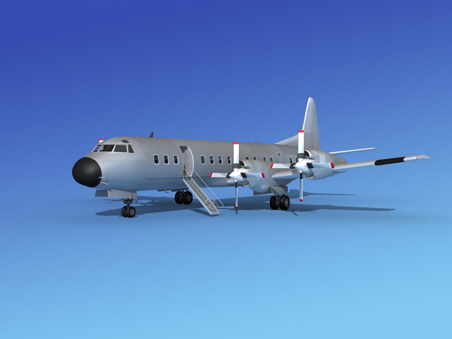 Base L188 Electra Lockheed 3d Model