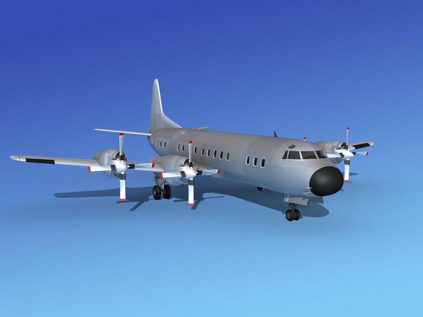 Base L188 Electra Lockheed 3d Model