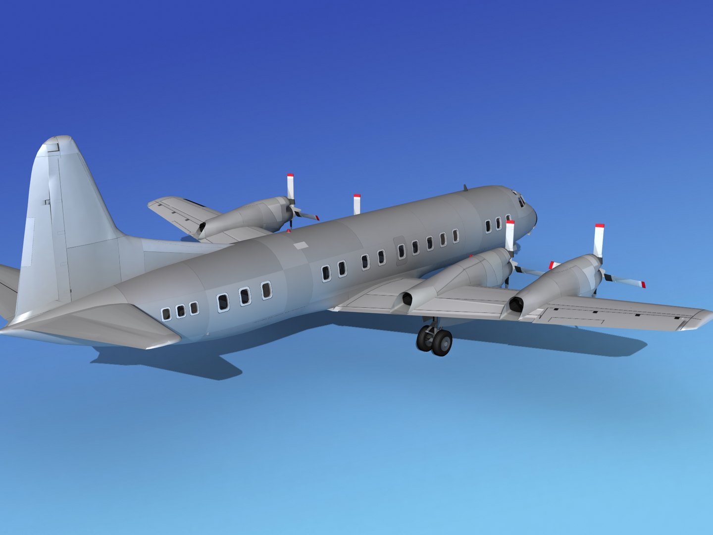Base L188 Electra Lockheed 3d Model