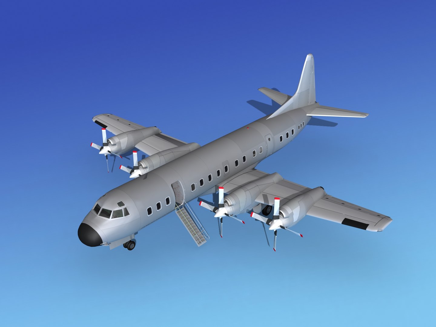 Base L188 Electra Lockheed 3d Model