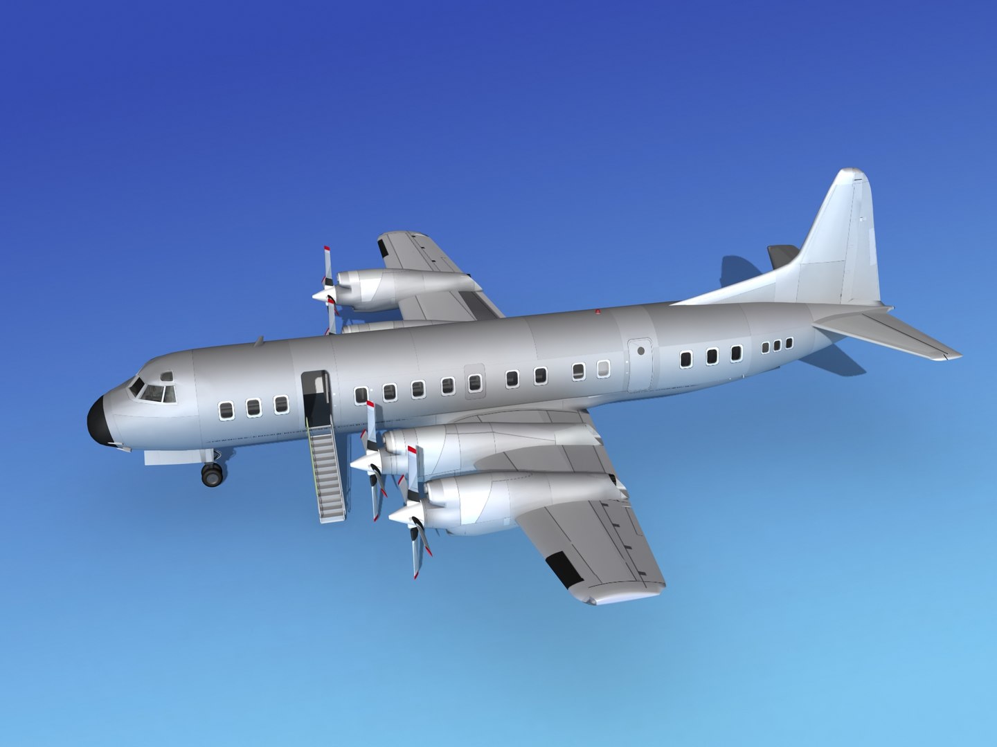 Base L188 Electra Lockheed 3d Model