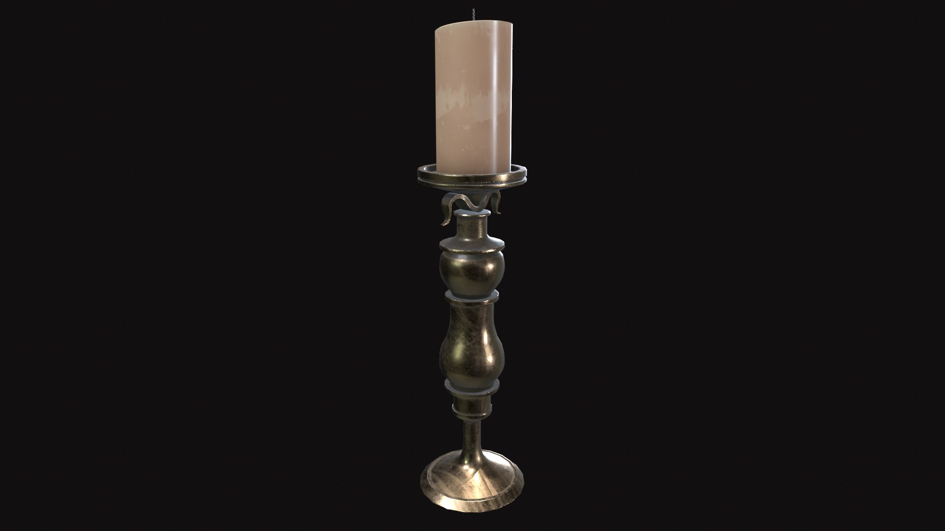 3D Medieval Candle 02 - TurboSquid 2313199