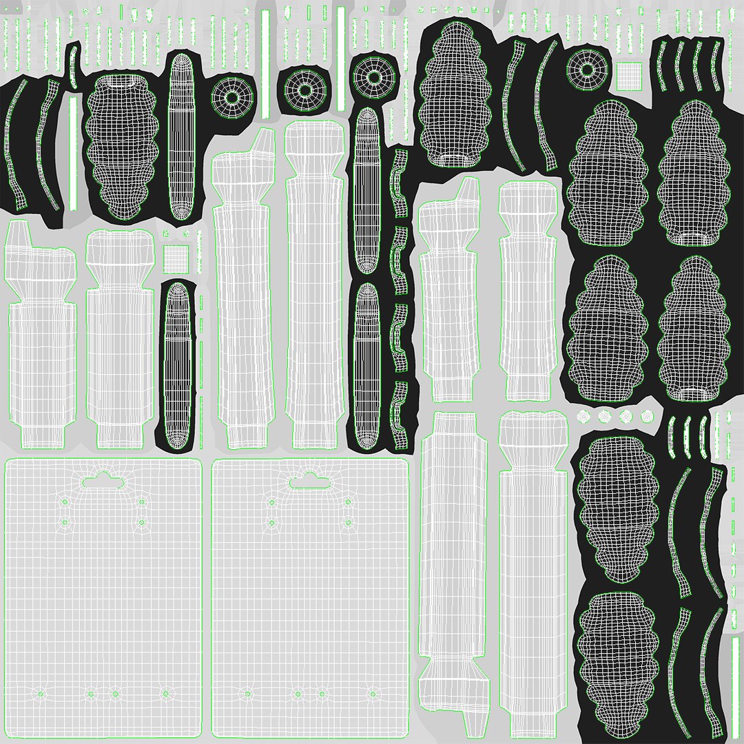 Tongs Type 02 Black Blank and Generic Label 3D model - TurboSquid 2134532