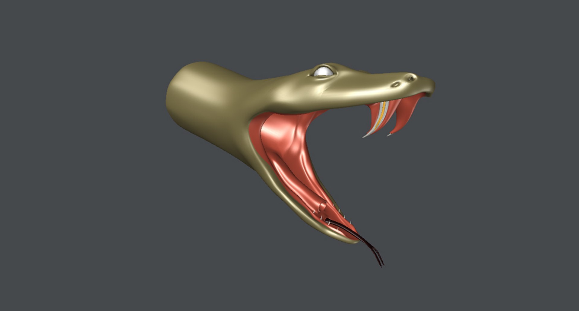 3d Model Of Snake Head