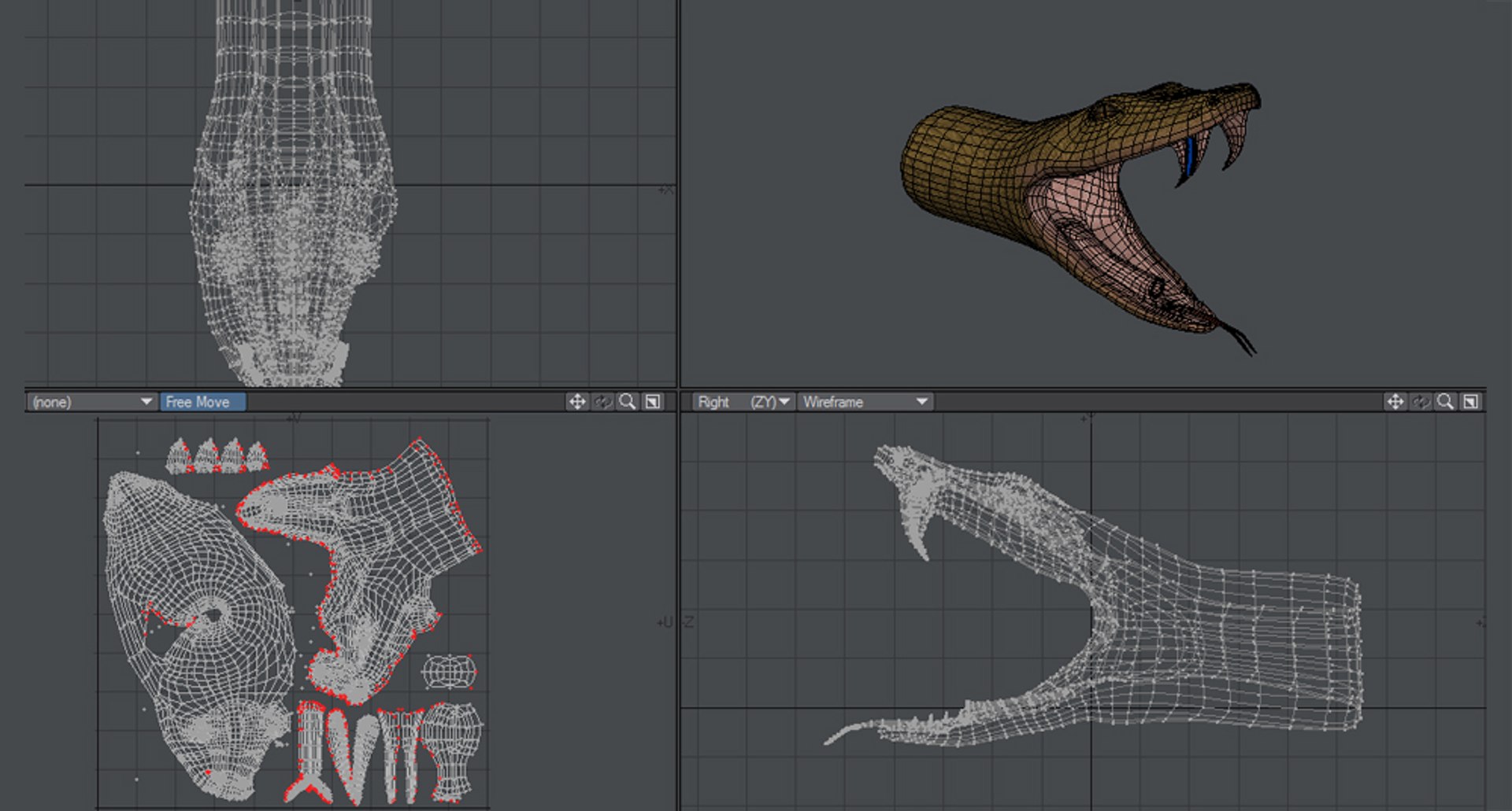 3d Model Of Snake Head
