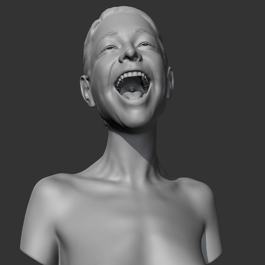 3d Hd Girl Bust P Model Turbosquid 1845057