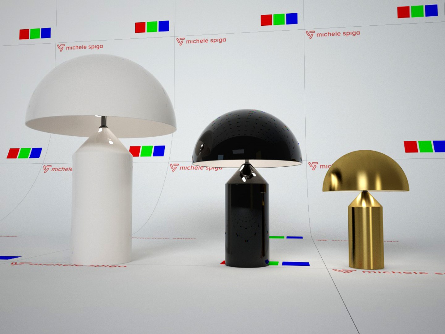 Atollo Table Lamp 3d Model