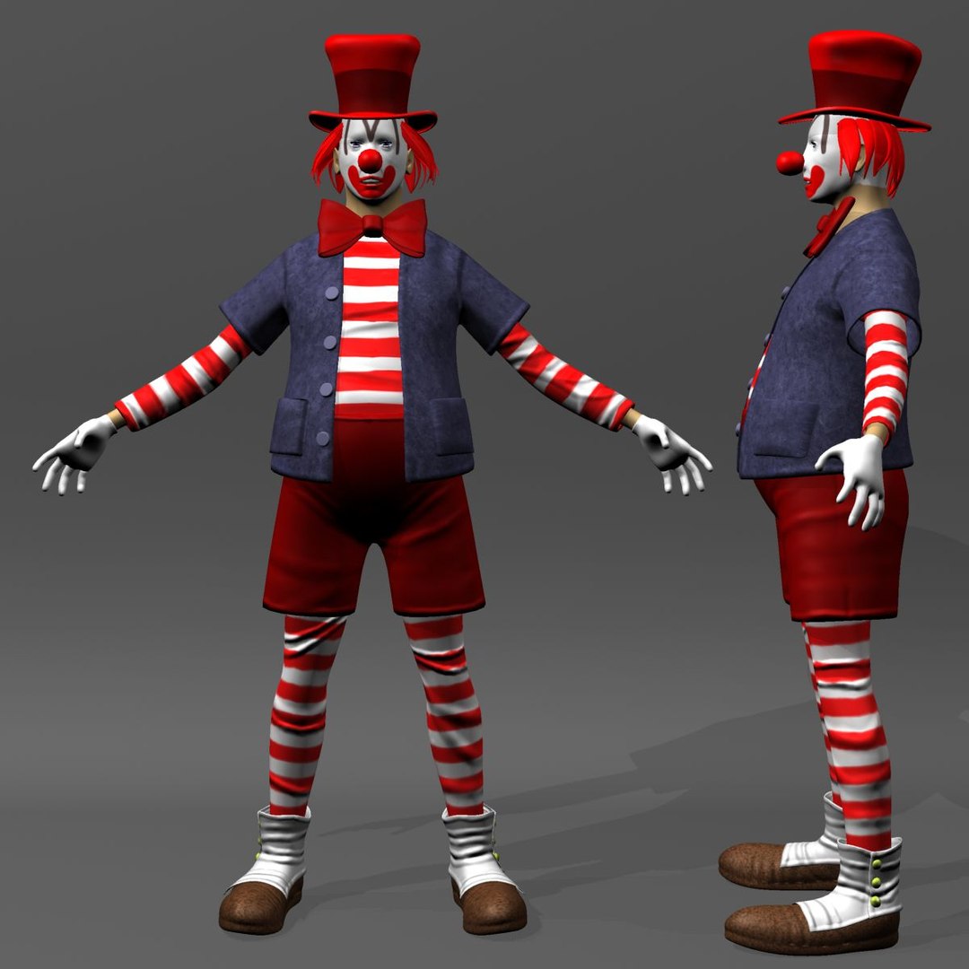 3dsmax clown man human