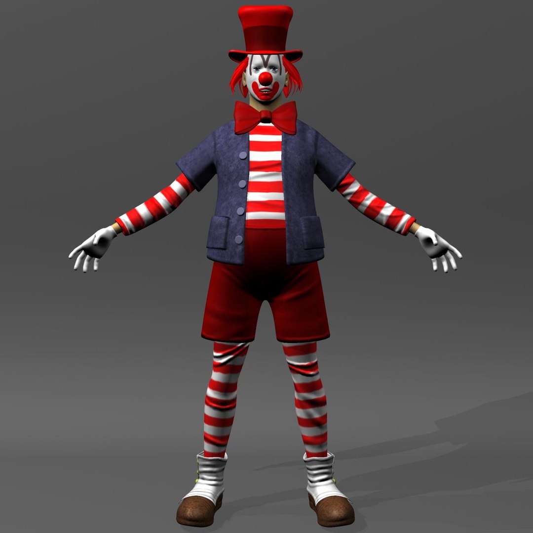 3dsmax clown man human