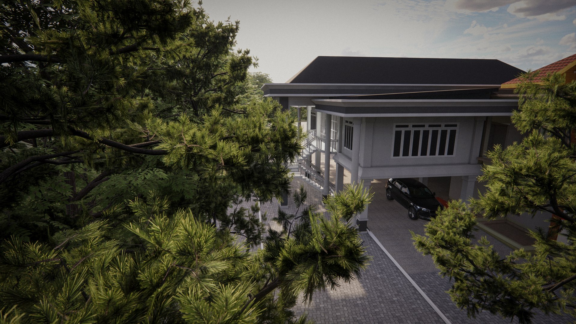 3D OFFICE AND BUILDING HOUSE - TurboSquid 2393271