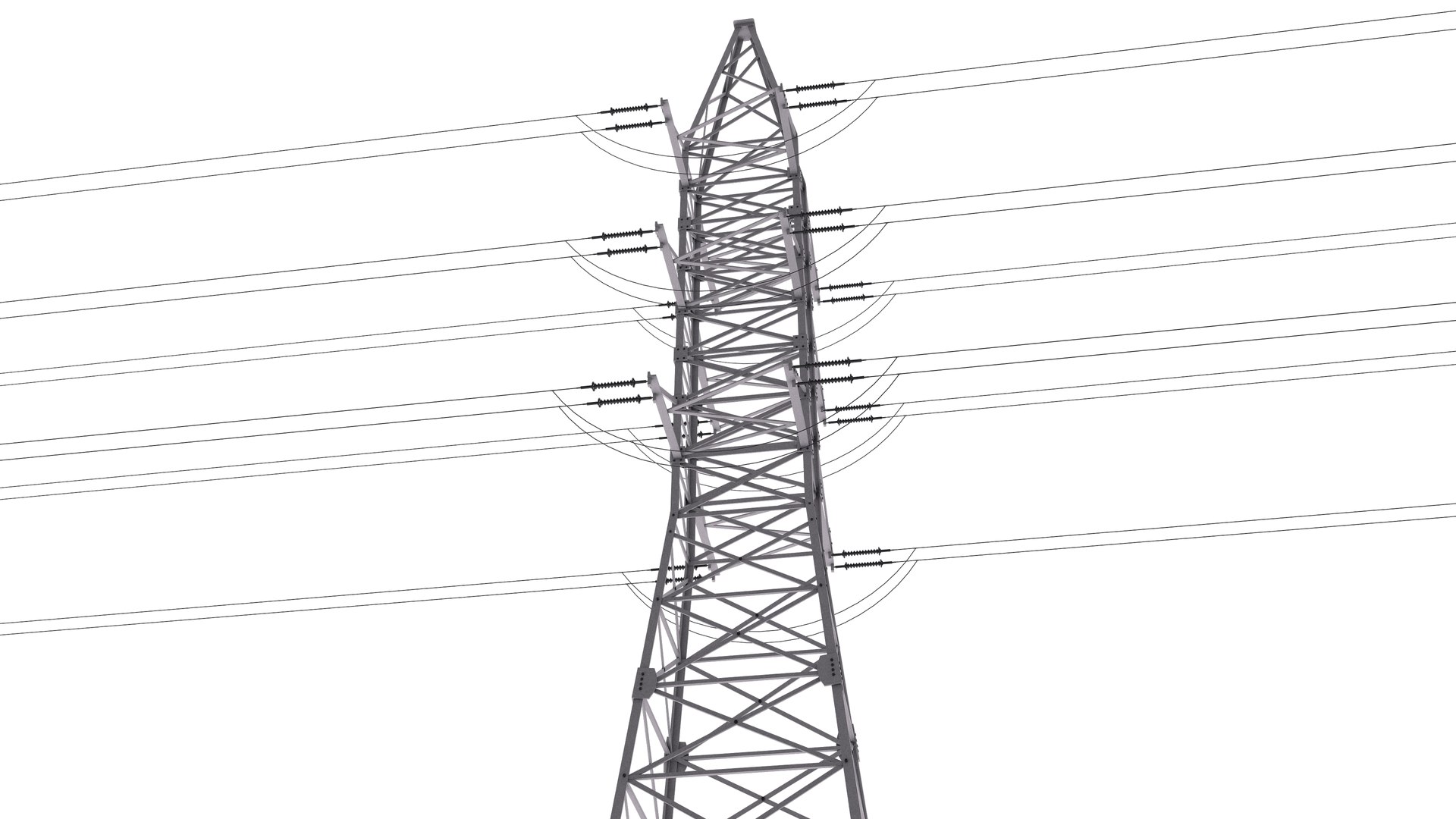 3D Electric Power Tower model - TurboSquid 1819506