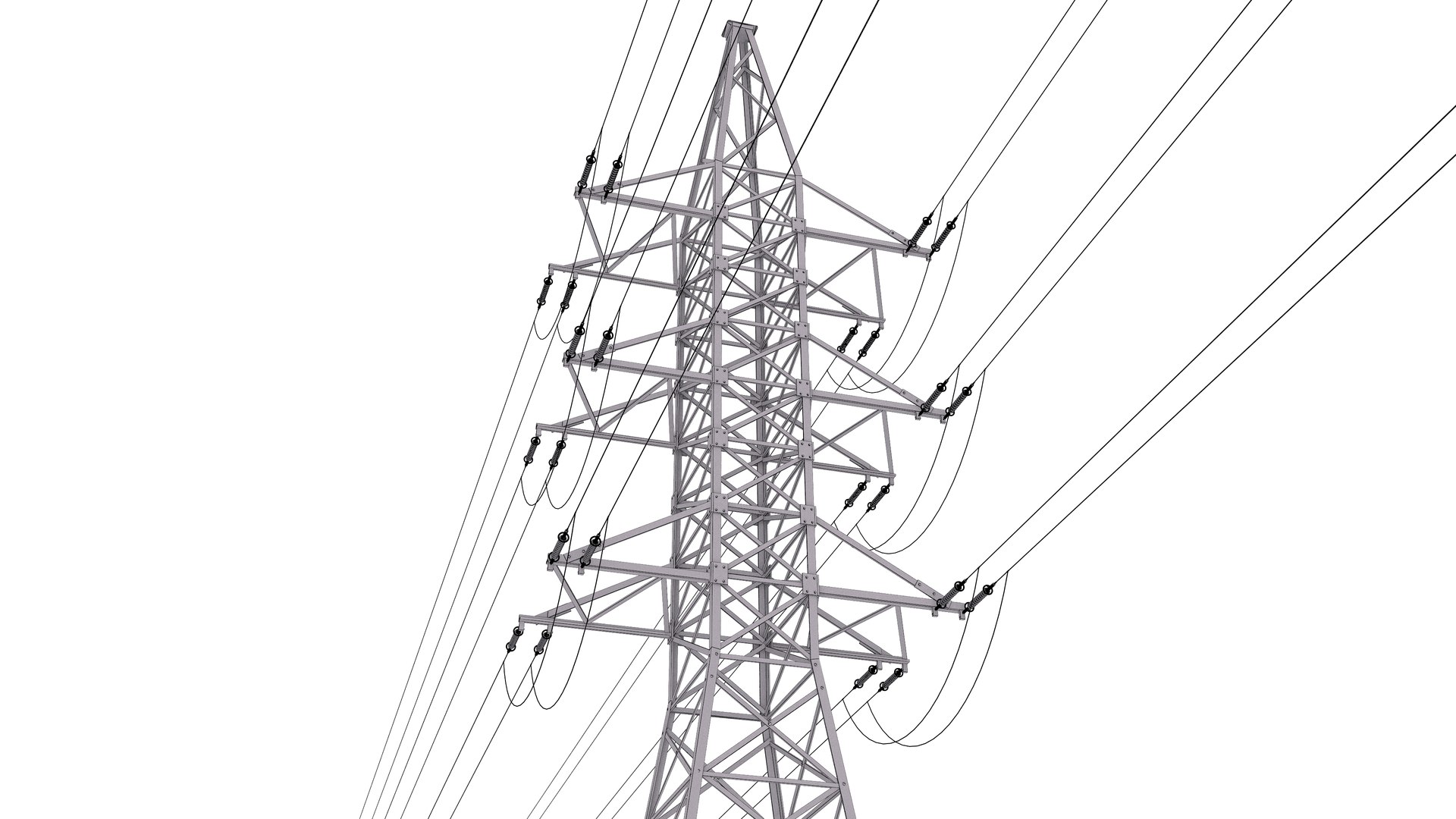 3D Electric Power Tower model - TurboSquid 1819506