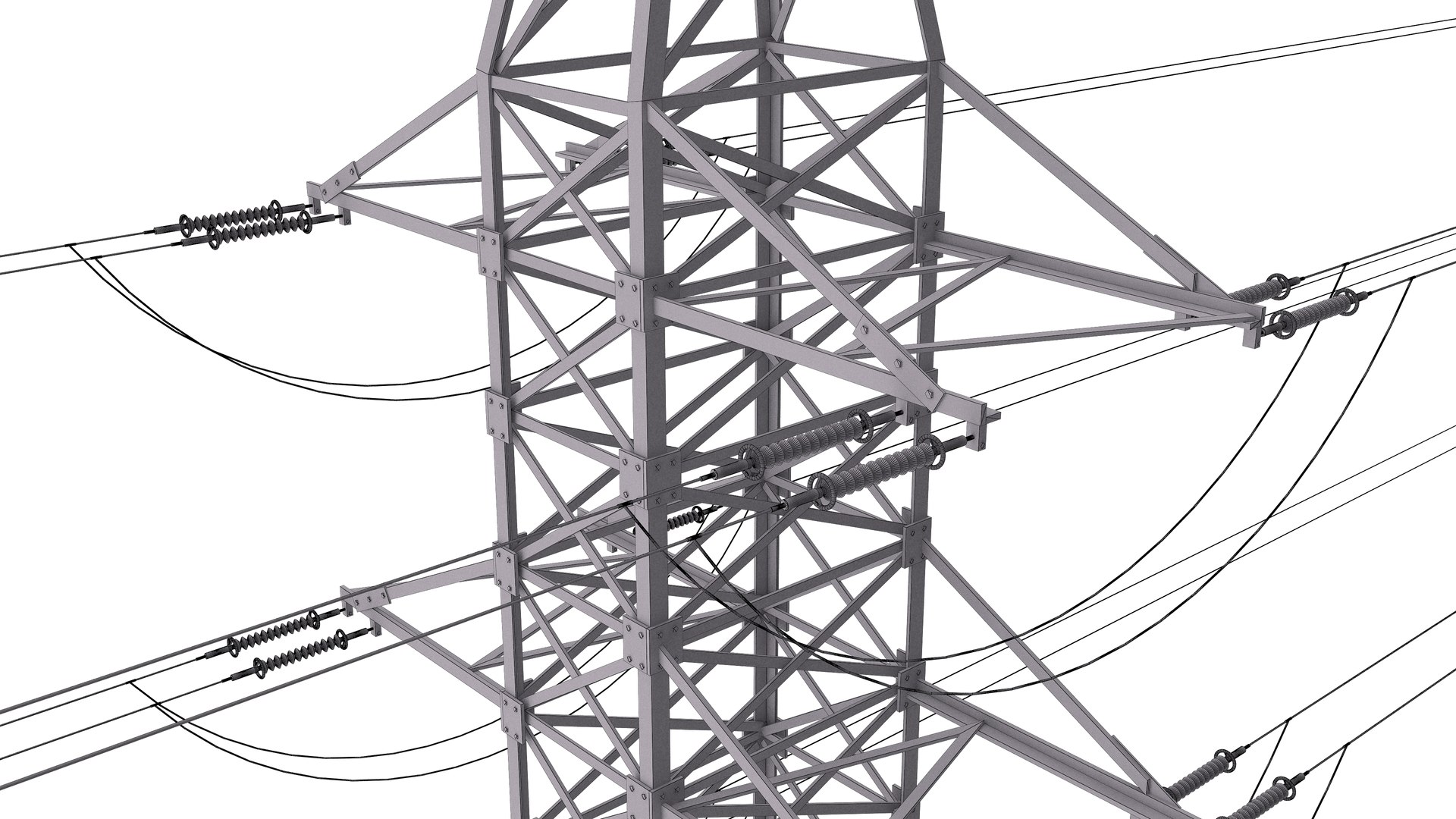 3D Electric Power Tower model - TurboSquid 1819506