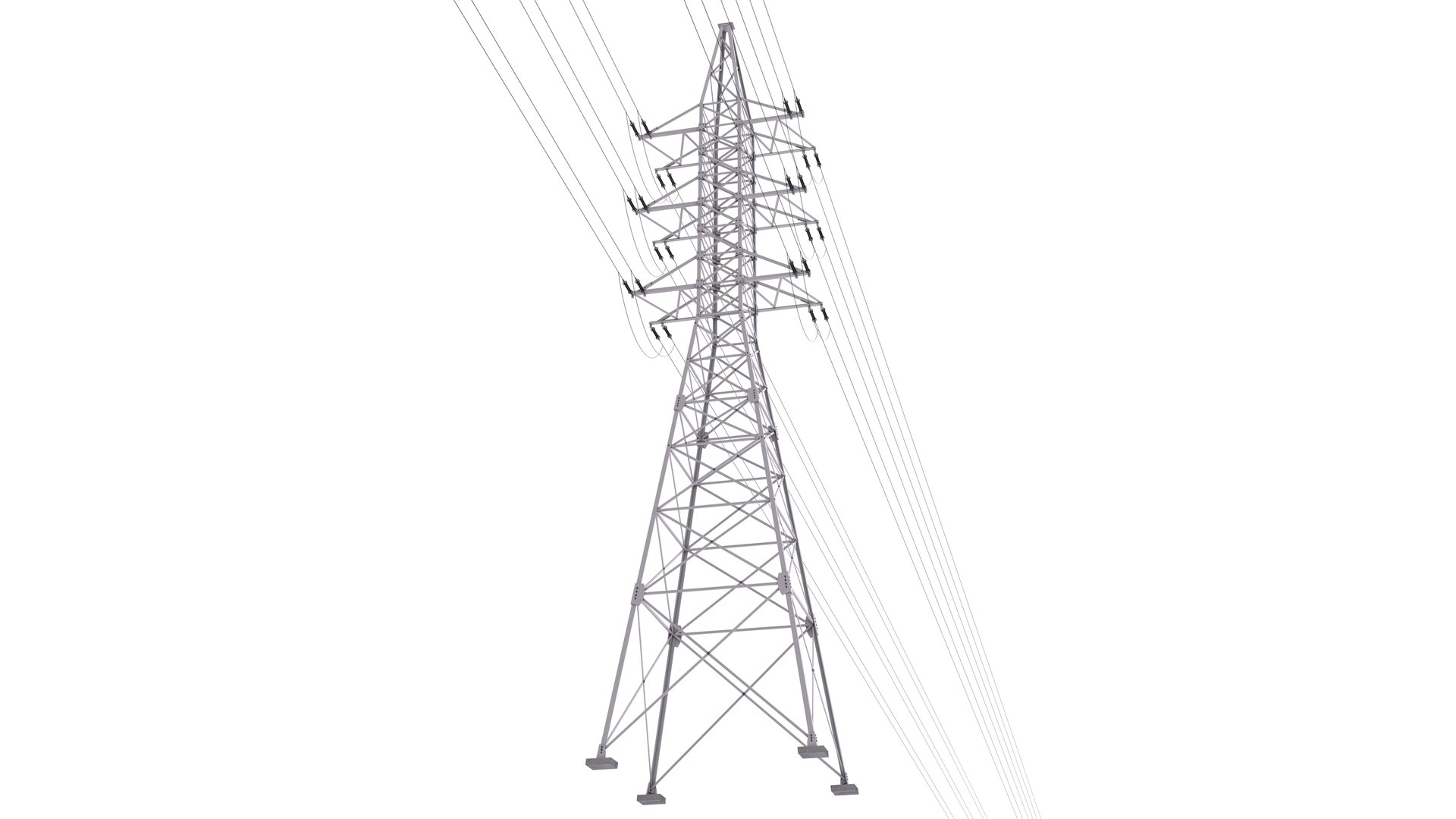 3D Electric Power Tower model - TurboSquid 1819506