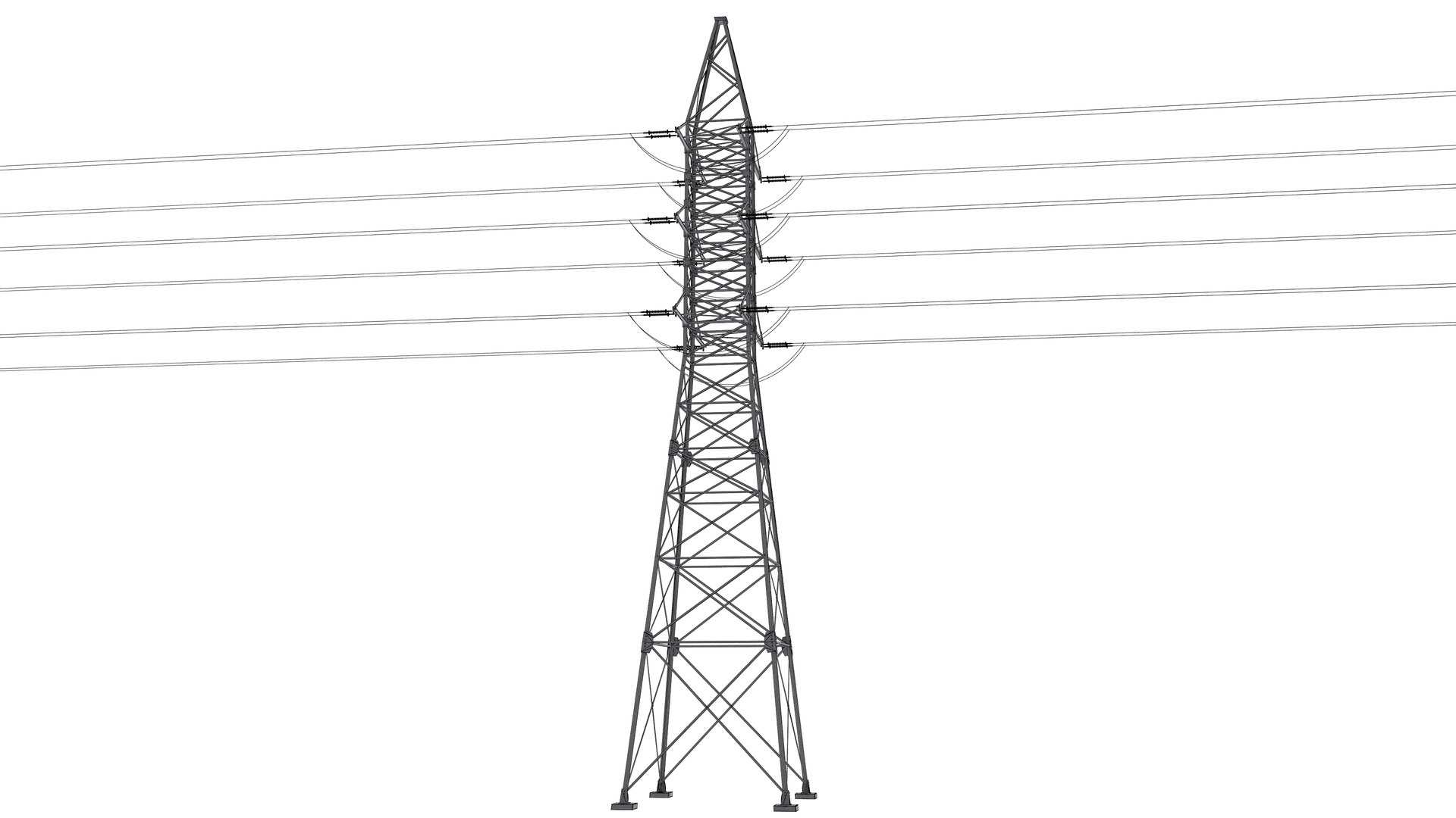 3D Electric Power Tower model - TurboSquid 1819506