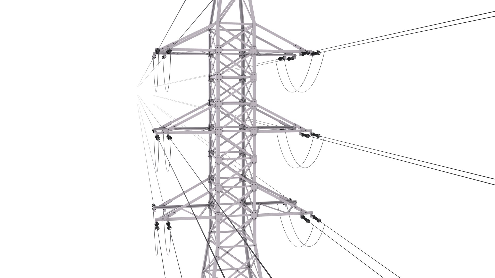 3D Electric Power Tower model - TurboSquid 1819506
