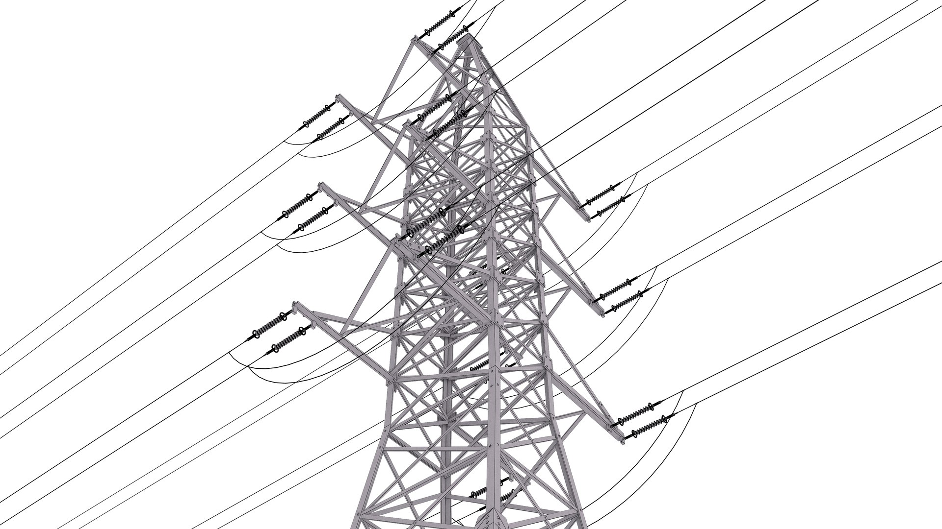 3D Electric Power Tower model - TurboSquid 1819506