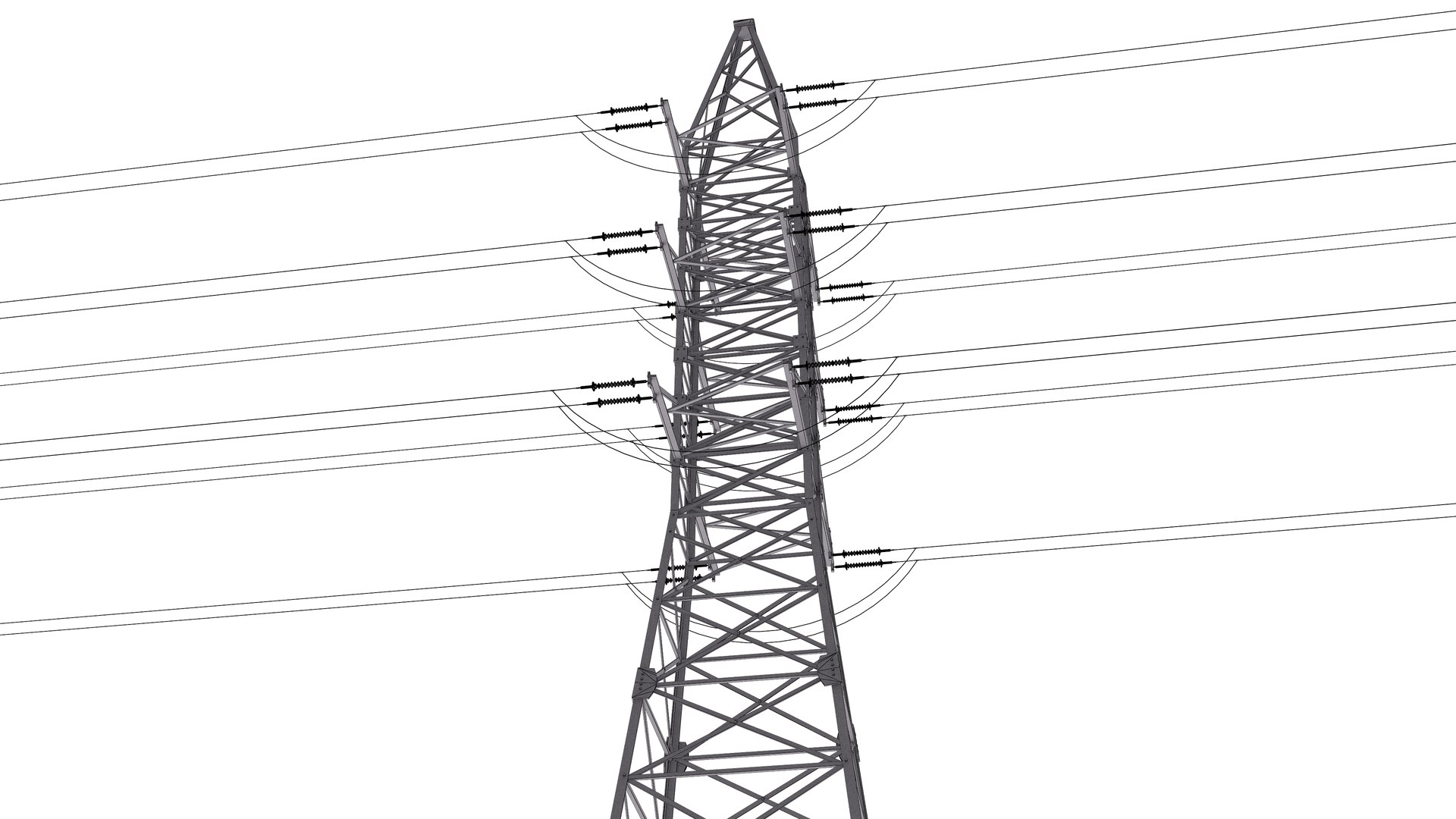 3D Electric Power Tower model - TurboSquid 1819506