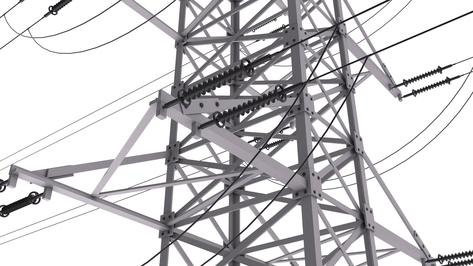 3D Electric Power Tower model - TurboSquid 1819506