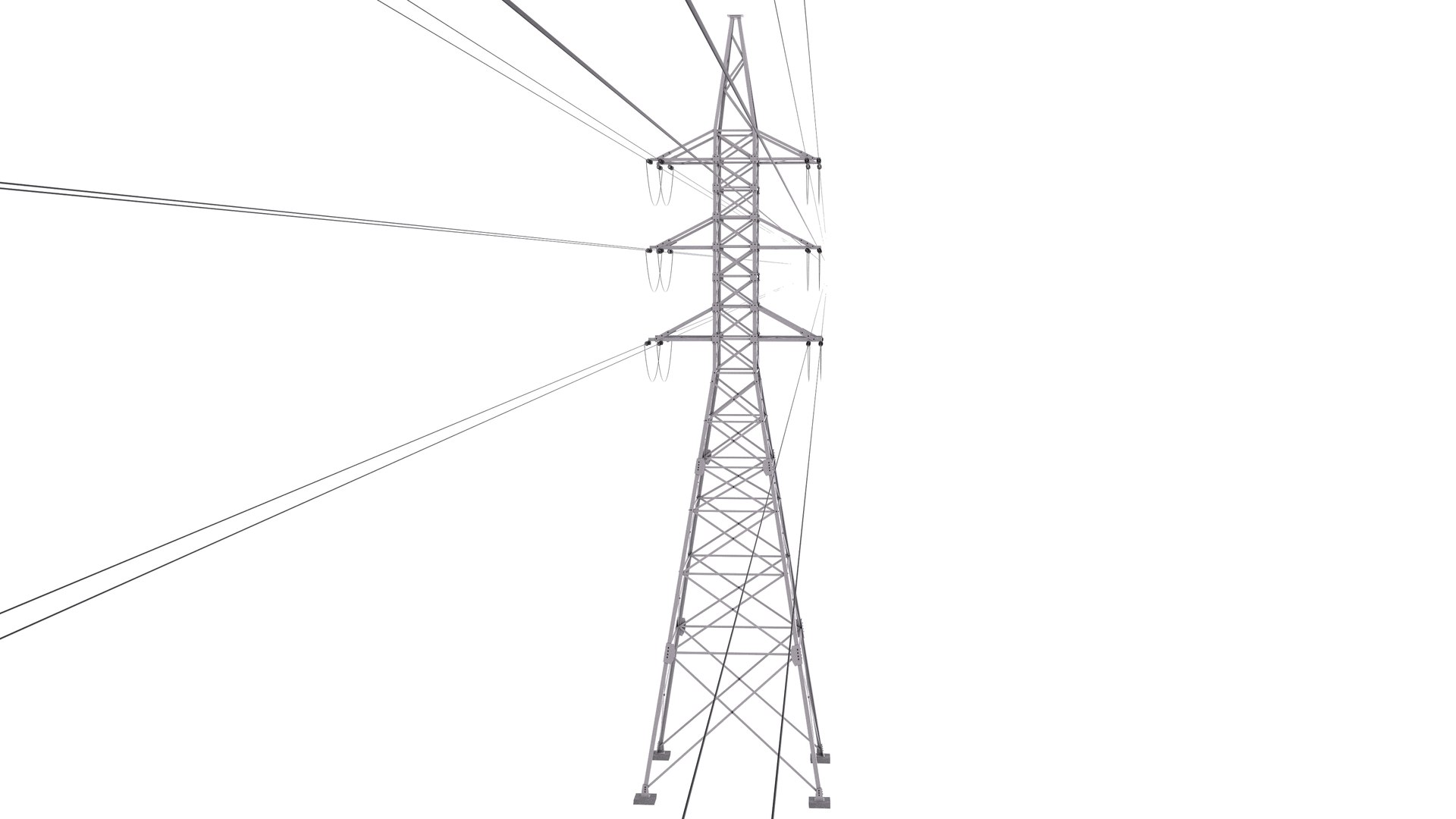 3D Electric Power Tower model - TurboSquid 1819506