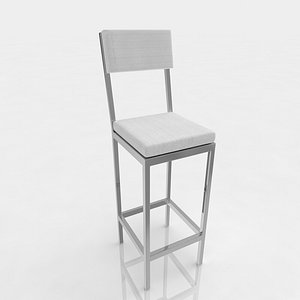 3ds max bar stool leather