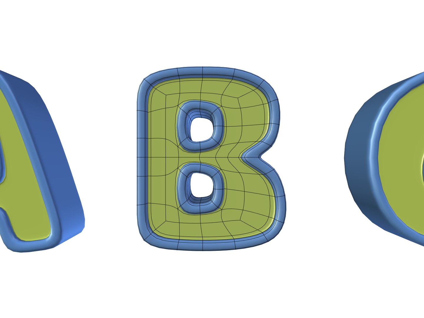3D Model Cartoon Alphabet - TurboSquid 1282659