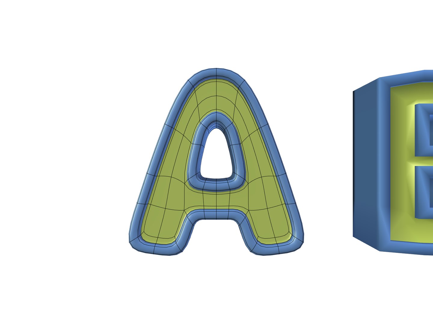 3D Model Cartoon Alphabet - TurboSquid 1282659