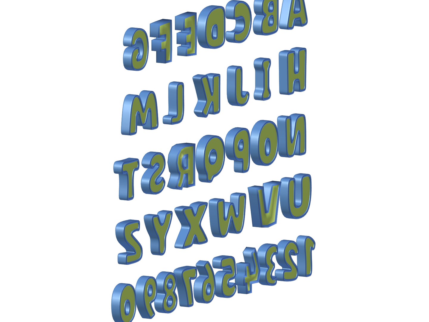 3D Model Cartoon Alphabet - TurboSquid 1282659