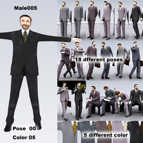 male man person 3d obj