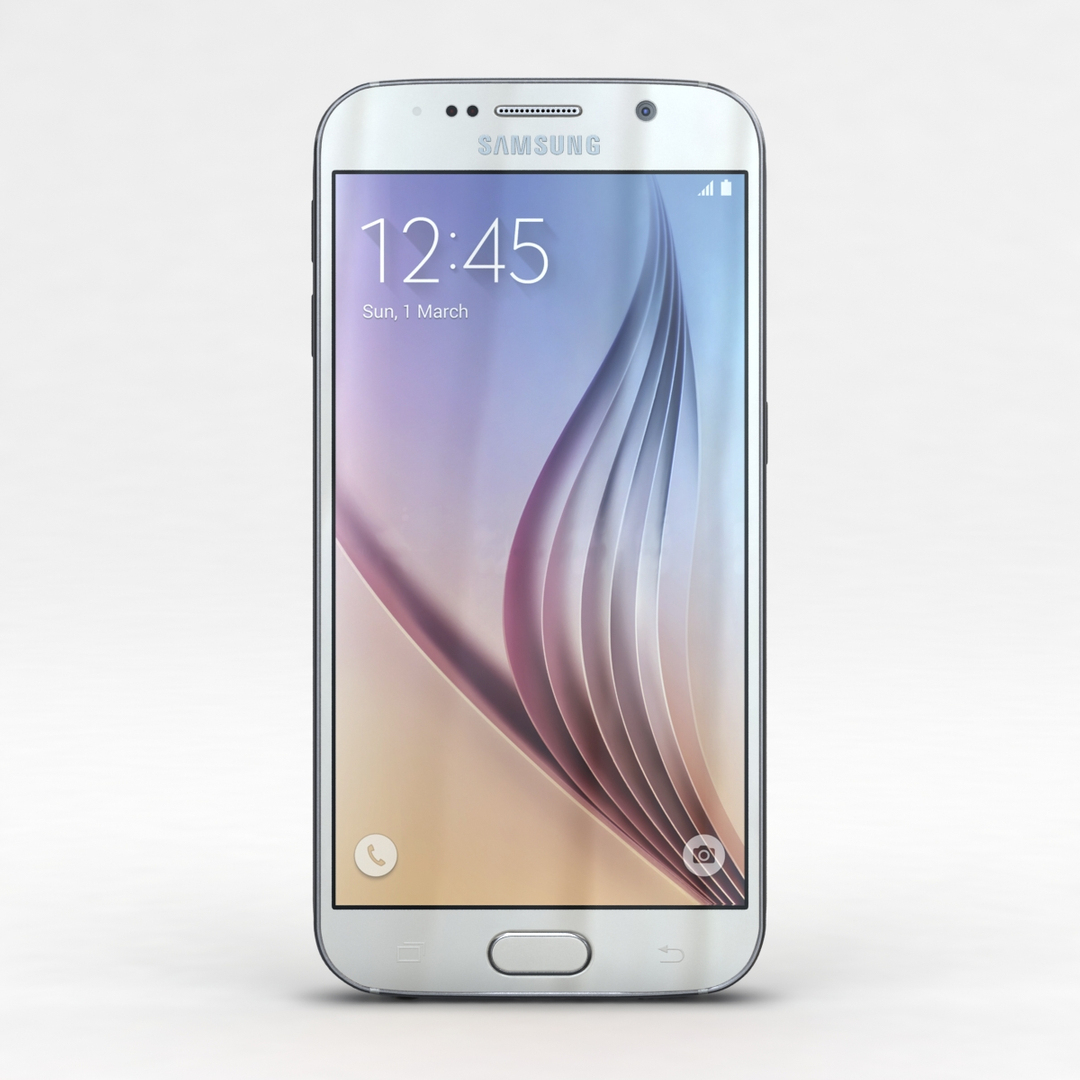 Samsung Galaxy S6 White 3d 3ds
