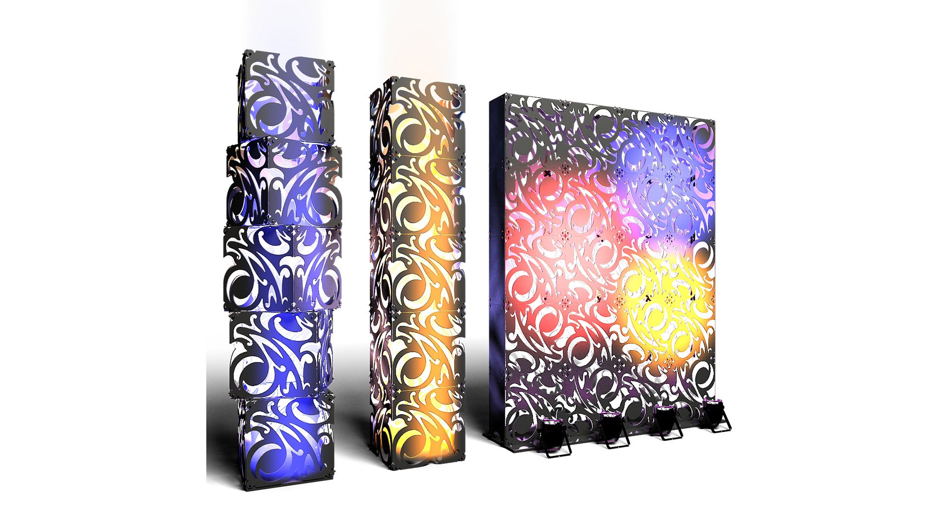 modelo 3d Stage Decor 7 - Modular Wall Column - TurboSquid 2063461