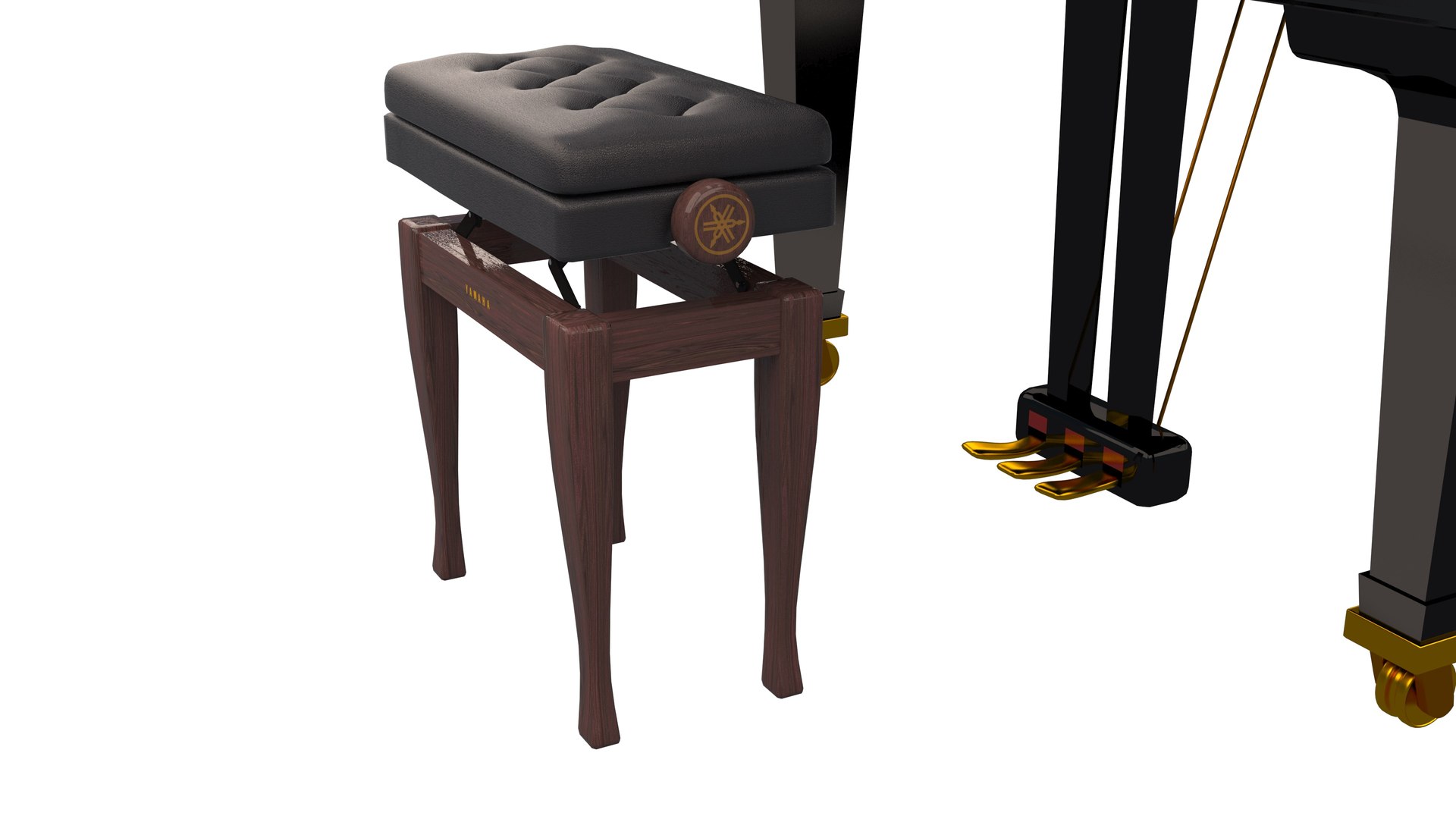 3D Ymaha G3 Piano and Piano Stool - TurboSquid 2020431