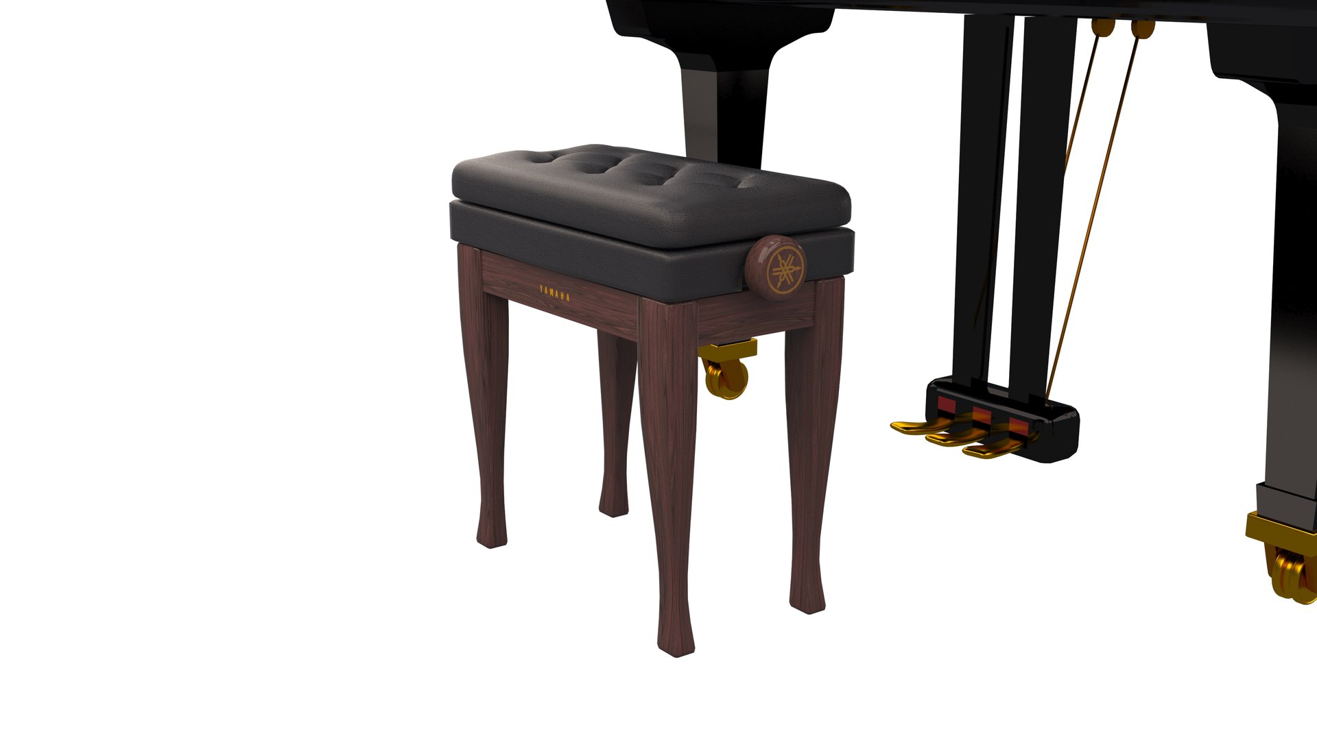 3D Ymaha G3 Piano and Piano Stool - TurboSquid 2020431