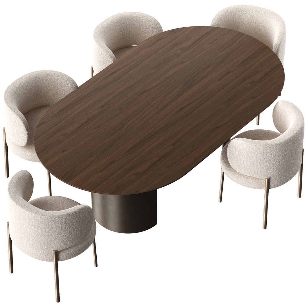3D VIDA Dining Table By Davis Furniture And Akiko Chair - TurboSquid ...